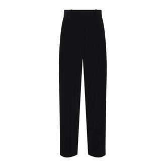Giorgio Armani Samarausche Samthose - - Trousers - Damen - Blau - M