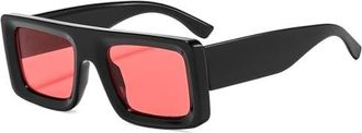 Generic Lunettes De Soleil Carr&eacute;es &Agrave; Petite Monture For Hommes Et Femmes, For Les Vacances, Le Sport, D&eacute;placements Quotidiens(Red)
