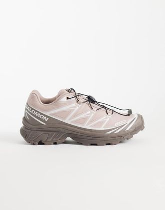 Salomon XT-6 baskets protectrices en gris ombre et lilas cendr&eacute;