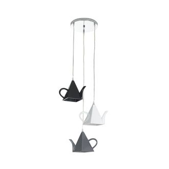 tomasucci POT chandelier, black / white / gray