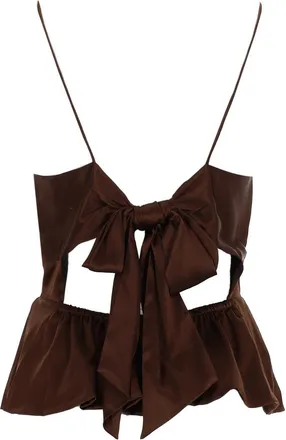 The Garment Silk-Blend Blouse - Brown