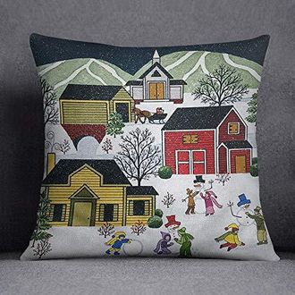 Bonamaison Le Jardin du Lin Kissenhüllen, Cotton, Mehrfarbig, 45x45