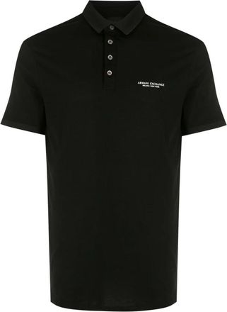 A|X Armani Exchange Polo Shirts mit Kontrastlogo - - Tops - Herren - Schwarzk - XL
