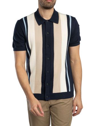 GANT Herren Color Blocked Cotton SS Polo Pullover, Evening Blue, X-Large