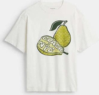 Coach T-Shirt Aus Biobaumwolle Mit Birnenprint Im Relaxed-Fit