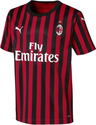 Puma AC Milan Kinder Replica Heimtrikot mit Sponsor Logo Trikot, Rot (Tango Red/Puma Black), 128 (Herstellergröße : 7-8 Years)
