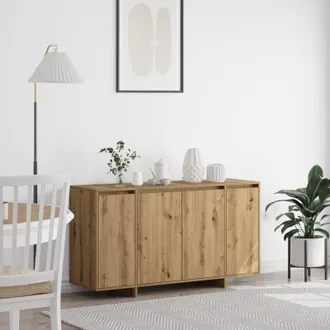 vidaXL Vidaxl - Sideboard Eiche handwerklich 135 x 41 x 69 cm Holzwerkstoff