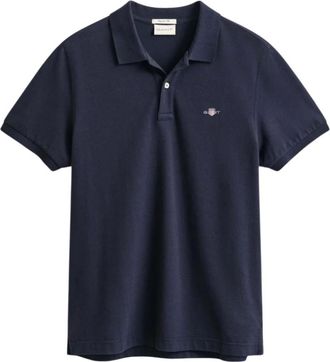 GANT Homme, Tops, Bleu, Taille: 4XL Poloshirt Piqu&eacute; Shield Coupe R&eacute;guli&egrave;re