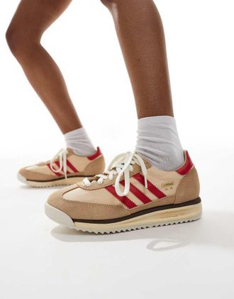adidas Originals SL 72 RS - Sneaker in Beige und Rot-Neutral