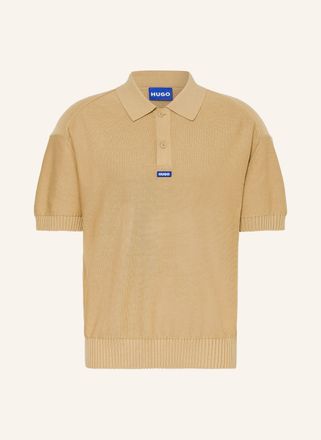 HUGO BOSS Hugo Strick-Poloshirt San Paisley beige
