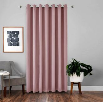 A.Monamour Verdunkelungsvorhang mit Ösen Verdunkelung Blickdichter Vorhänge Thermo Gardinen Schals Fenster Türvorhang Schiebevorhänge Gardinenschals für Wohnzimm