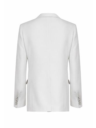 Dolce & Gabbana Mens Blazer Single-Breasted Wool Poplin Beige Virgin Jacket