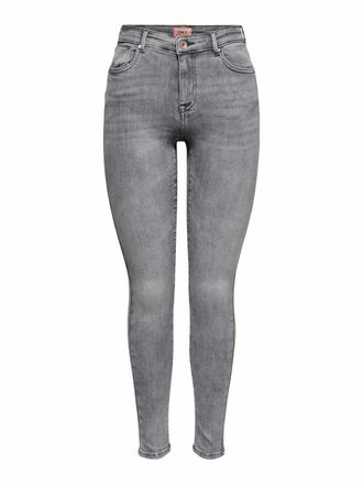 Only Damen Onlpower Mid Push Up Sk Azg937 Noos Jeans, Grey Denim, S EU