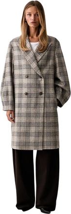 Twinset Femme, Manteaux, Beige, Taille: 36 FR Manteau en laine &agrave; double boutonnage