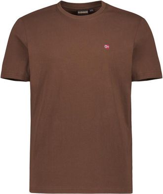 Napapijri Herren T-Shirts braun Baumwolle