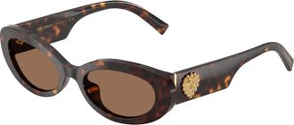 Dolce & Gabbana Lunettes de soleil ovales - Femme - Accessoires - Brun - Taille: 53 MM