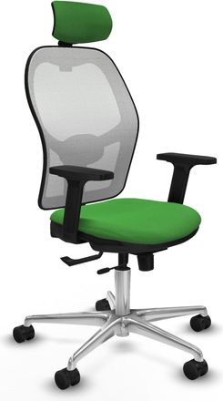 Piqueras y Crespo Ergonomischer Stuhl mit 2D-Armen, h&ouml;henverstellbarer Lendenwirbelst&uuml;tze und h&ouml;henverstellbarem Kopfteil und Neigungsverstellung, ausgestattet mit Sync