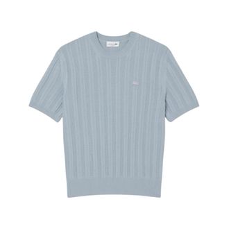 Lacoste Kurzarm-Rundhals-Strickpullover - - Knitwear - Herren - Blau - S