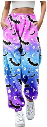 Generic Leggings de sport surdimensionn&eacute;s pour femmes, pantalon tendance pour Halloween, v&ecirc;tements de sport surdimensionn&eacute;s, 2026, violet, L