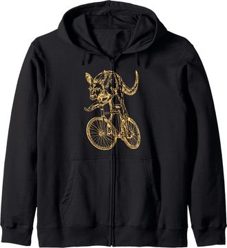 Seembo K&auml;nguru, Fahrrad, Tier, Lustiges Biker, Fahrrad Kapuzenjacke
