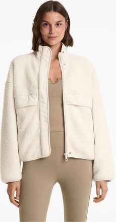Oysho Bomber léger en textile imitation shearling - Écru-Neutre