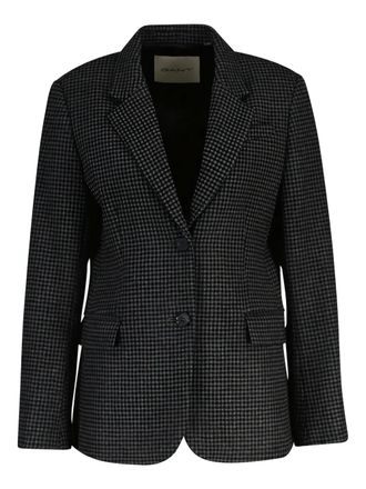 GANT blazer &agrave; motif pied-de-poule - Gris