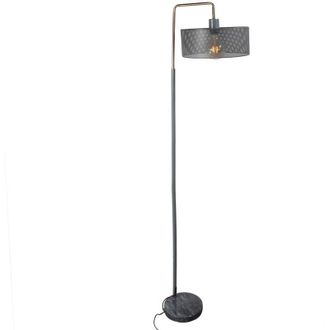 The Home Deco Factory Lampadaire moderne ajour&eacute; Yvan - Socle en marbre - H. 152 cm