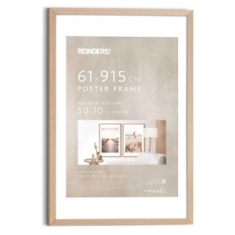 Reinders Bilderrahmen Poster 61x91,5cm, mit Passe-partout 50x70cm Buche