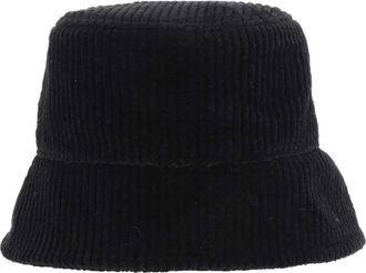 Jil Sander Caps & Mützen - Cotton Velvet Bucket Hat - Gr. S - in Schwarz - für Damen