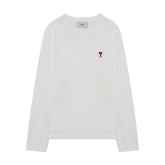 Ami Homme, Tops, Blanc, Taille: M T-shirt blanc pour homme Aw25