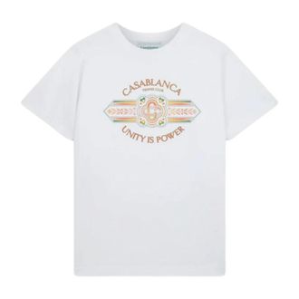 Casablanca Unity Is Power Tee-Shirt - - Tops - Herren - Wei&szlig; - XL