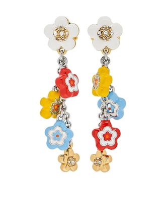 Marc Jacobs boucles doreilles The Enamel Wild Daisy Statement - Argent