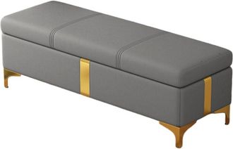 Generic Ottomane Mit Stauraum F&uuml;r Schlafzimmer Sitzbank Gepolsterter Stauraum Ottomane Mit Sicherheitsscharnier Rechteckig Extra Lange Aufbewahrungsbank F&uuml;r D