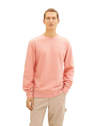 Tom Tailor Herren Basic Crewneck Sweatshirt, 12642 - Hazy Coral Rose, XL