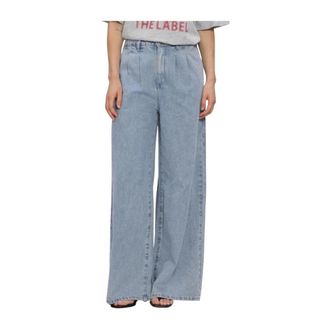 ALIX The Label Woven Denim Wide Pants - - Jeans - Damen - Blau - S