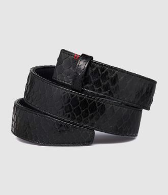 CLARIS VIROT Ceinture Python Noir