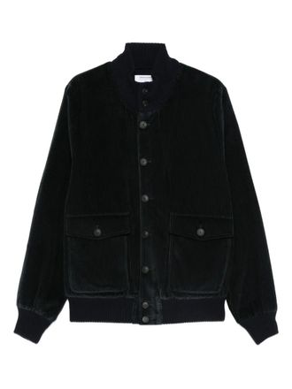 Gran Sasso veste bomber en velours c&ocirc;tel&eacute; - Bleu