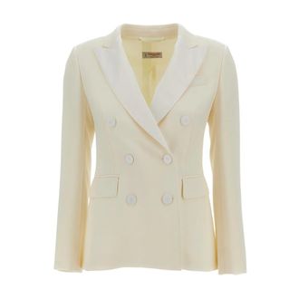 Alberto Biani Smoking Jacket Zweireihig - - Jackets - Damen - Wei&szlig; - M