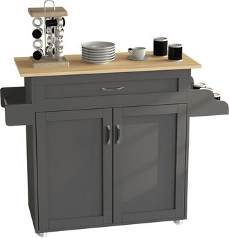 VCM K&uuml;chenwagen/Rollwagen/Ma&szlig;e ca. H. 89 x B. 114 x T. 39 cm/ausreichend Stauraum/rollbar/Servierwagen - Pastano