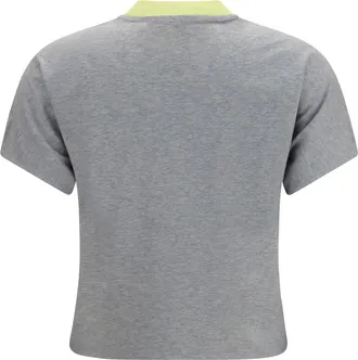 Versace Logo-Print Cotton T-Shirt - Gray