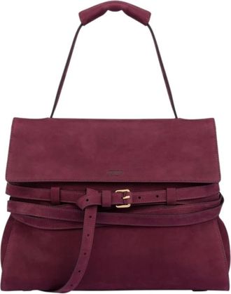 Moschino Femme, Sacs, Rouge, Taille: ONE Size Tie Me Medium Handbag