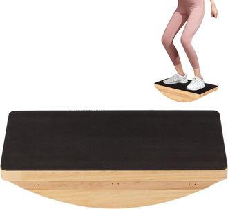 Generic Holz-Balance-Board - Rutschfestes Balance-Pad Zur Kernst&auml;rkung, Tragbarer Home-Office-Gym-Trainer, Fitness-Pilates-Rehabilitations-Workout-Ausr&uuml;stung 