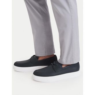 Calvin Klein Halbschuhe Calvin Klein Hybrid Clean Boat Shoe Lth HM0HM02233 Dunkelblau