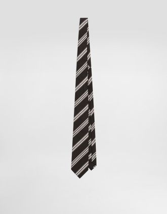 Dolce & Gabbana Striped Jacquard Tie - Mann Krawatten Und Einstecktuch Multicolor Onesize