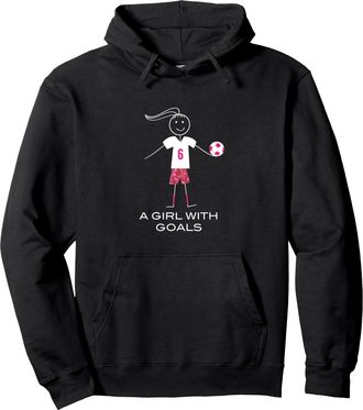Whyitsme Design Lustiges Fu&szlig;ball-Zitat f&uuml;r M&auml;dchen, EIN M&auml;dchen mit Toren Pullover Hoodie