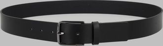 HUGO BOSS Grained Leather Belt - Black