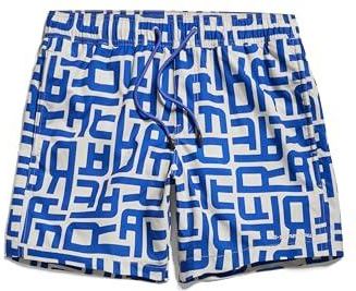 G-Star G-Star Homme Short de Bain Dirik Letter Allover, Multicolore (whitebait raw letters D24475-C331-G409), S