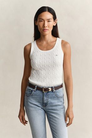 GANT Damen Zopfstrick Tanktop (XXXL) EGGSHELL