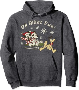 Disney Mickey And Friends Weihnachten Group Shot Oh What Fun Pullover Hoodie