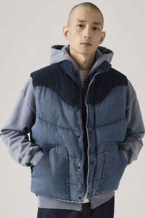 Levi's Gilet Wild West - Homme - Bleu / Riverbank - XL